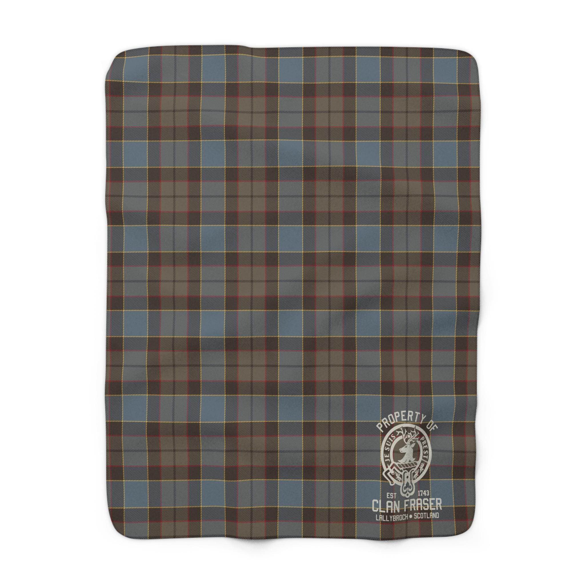 Fraser Tartan Sherpa Fleece Blanket, Outlander Gift - Etsy
