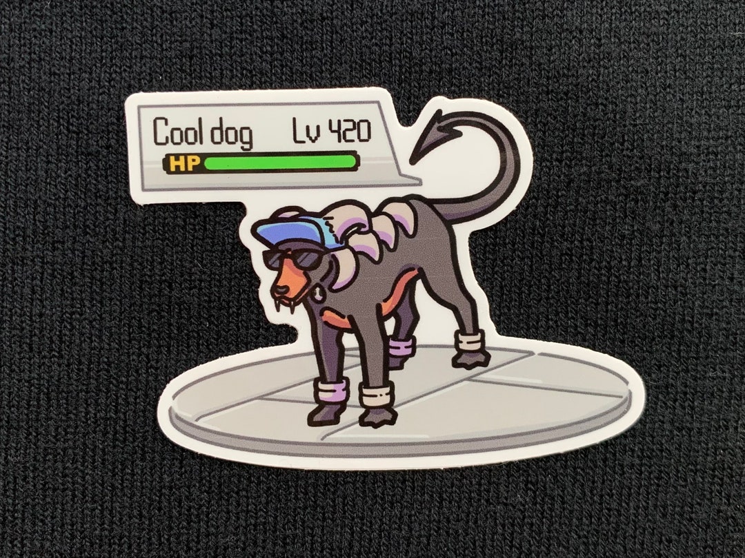 Houndoom Cool Dog Vinyl Sticker | Pokemon Stickers - Etsy