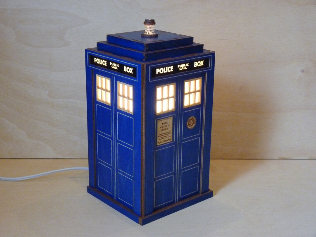 Wooden Police Box Lamp - Etsy