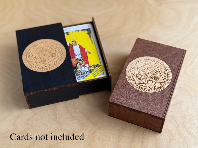 Wooden Tarot Card Box - Etsy