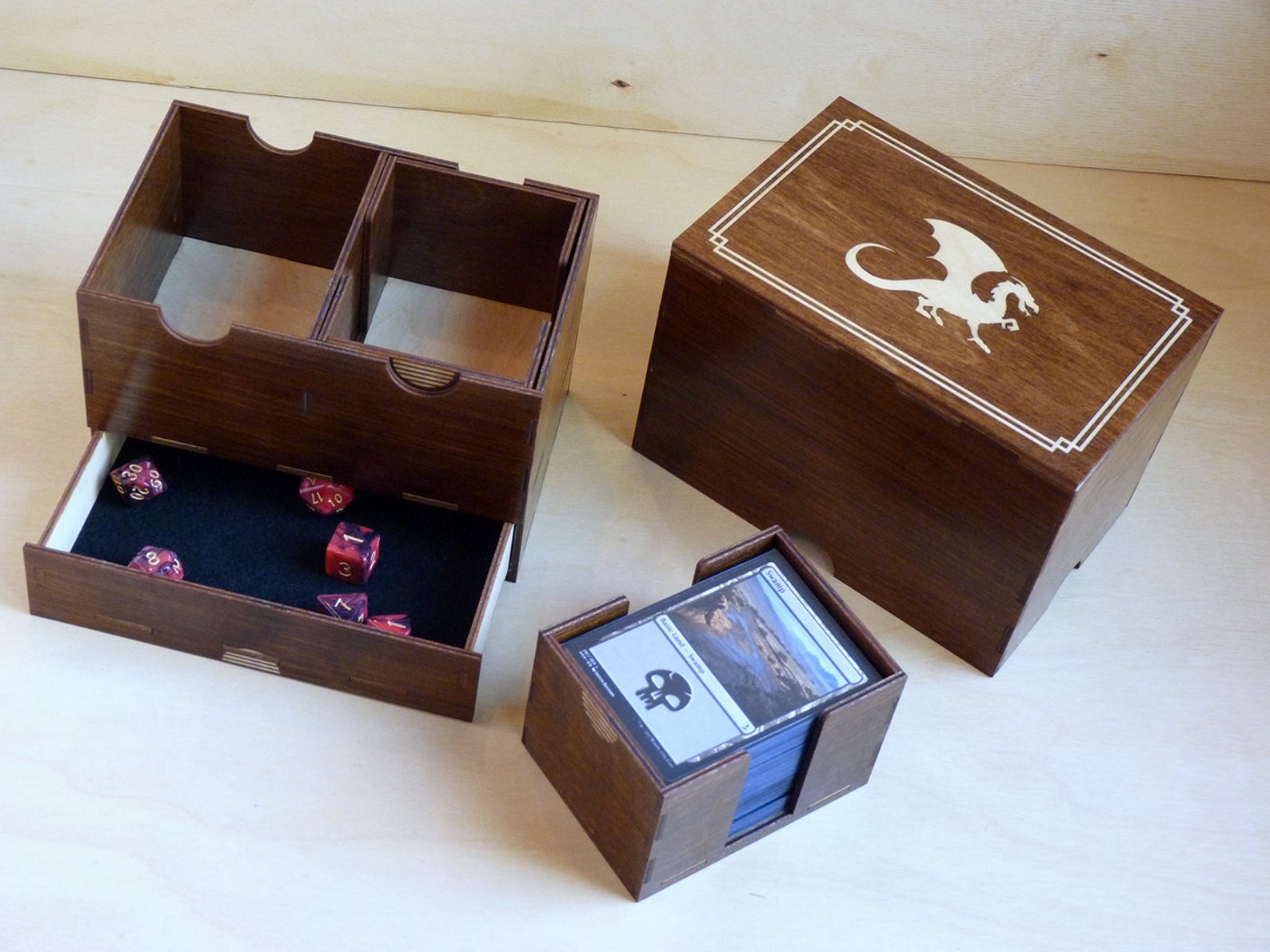 Magic Dragon 200 Card Deck and Dice Box | Etsy