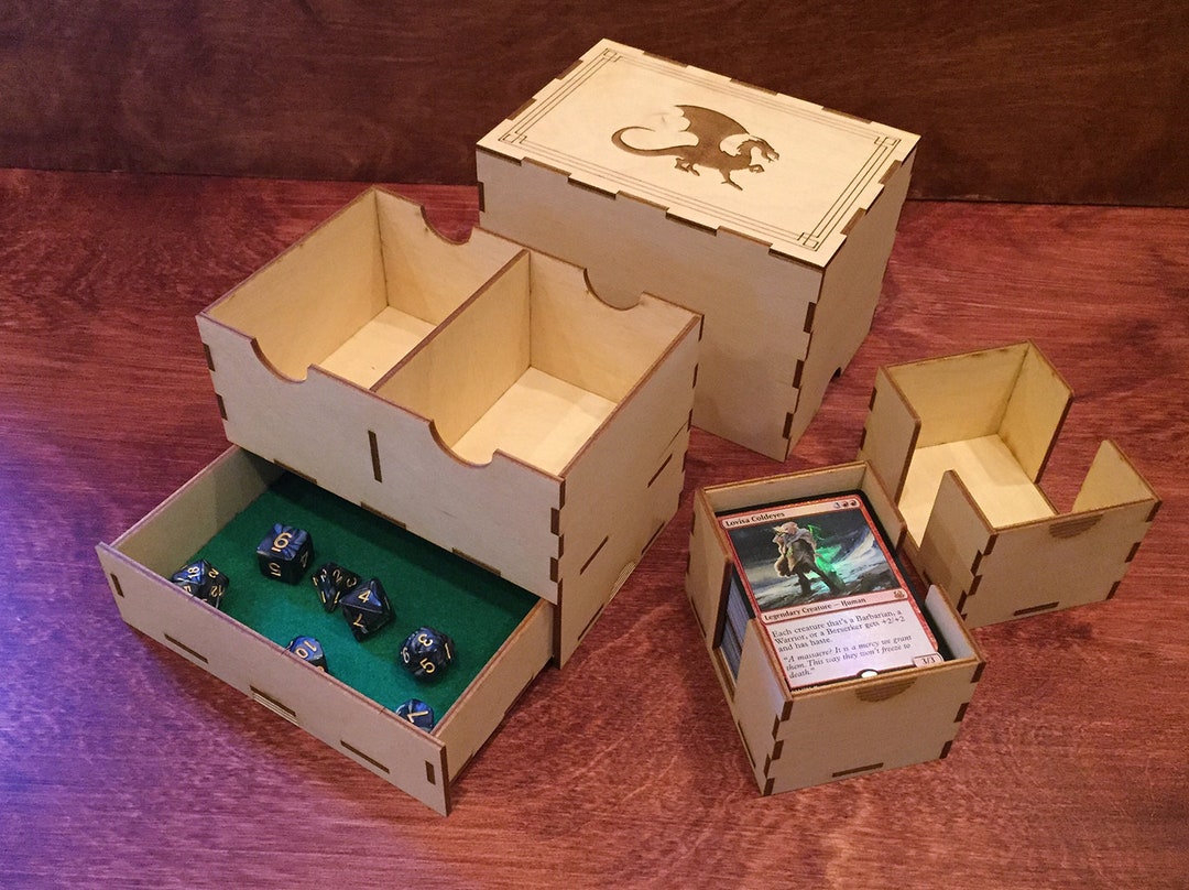 Custom Wooden 200 Card Deck and Dice Box - Etsy