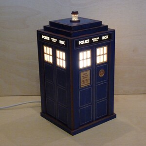 Wood Police Box Lamp - Etsy Canada