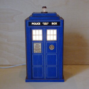 Wood Police Box Lamp - Etsy Canada