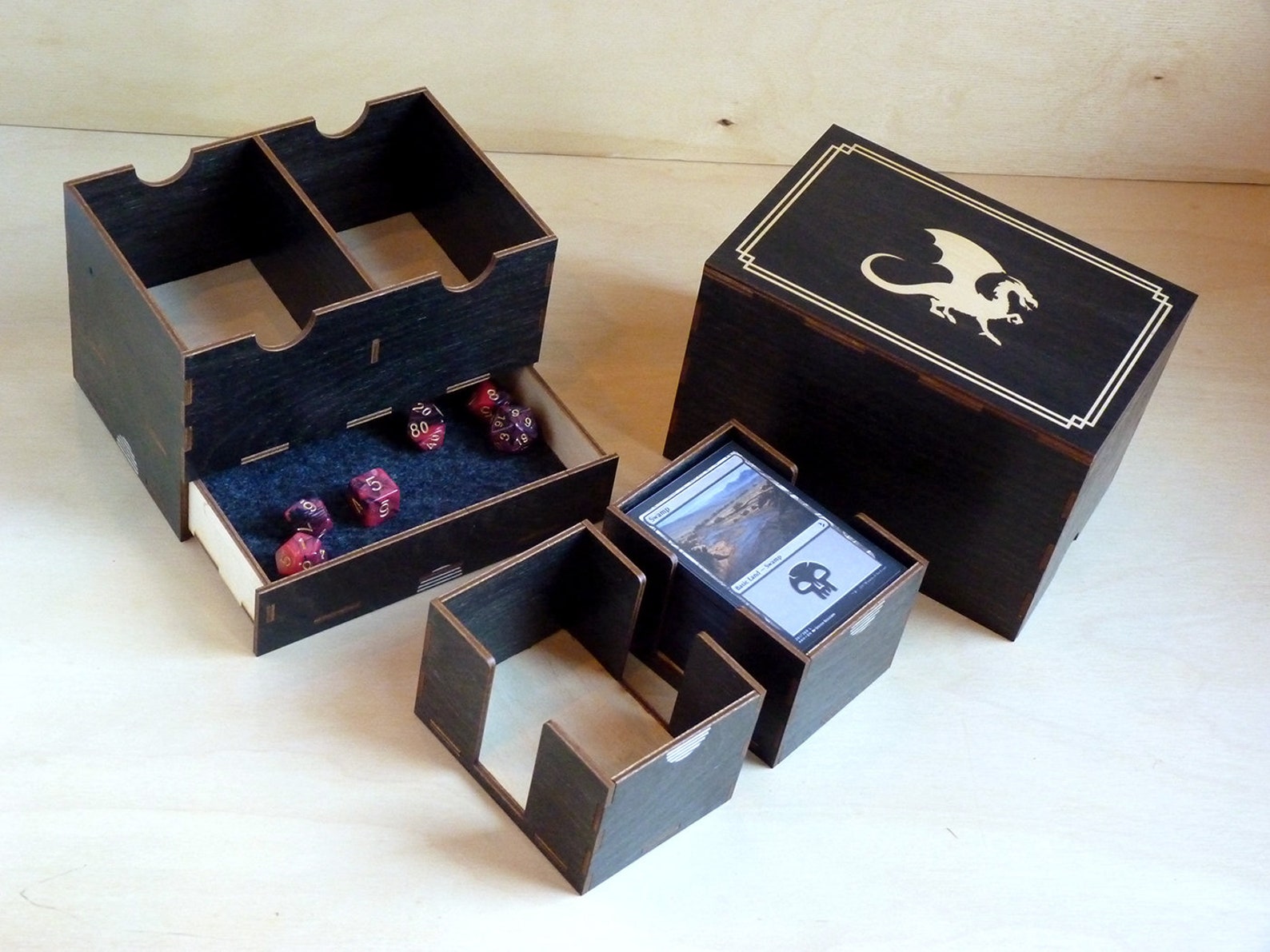 Magic Dragon 200 Card Deck and Dice Box | Etsy