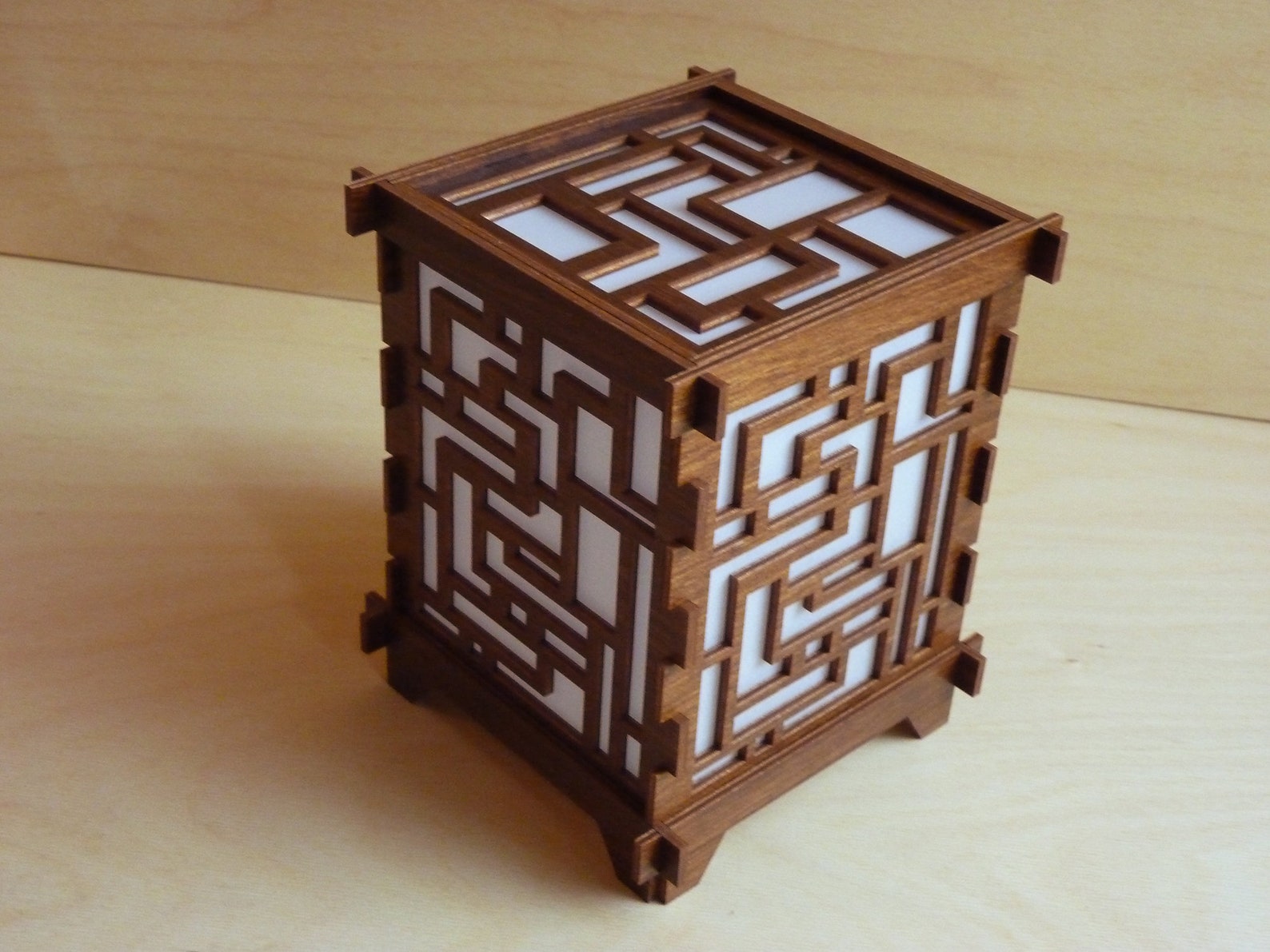Puzzle Pattern 6" Shoji Lamp - Etsy