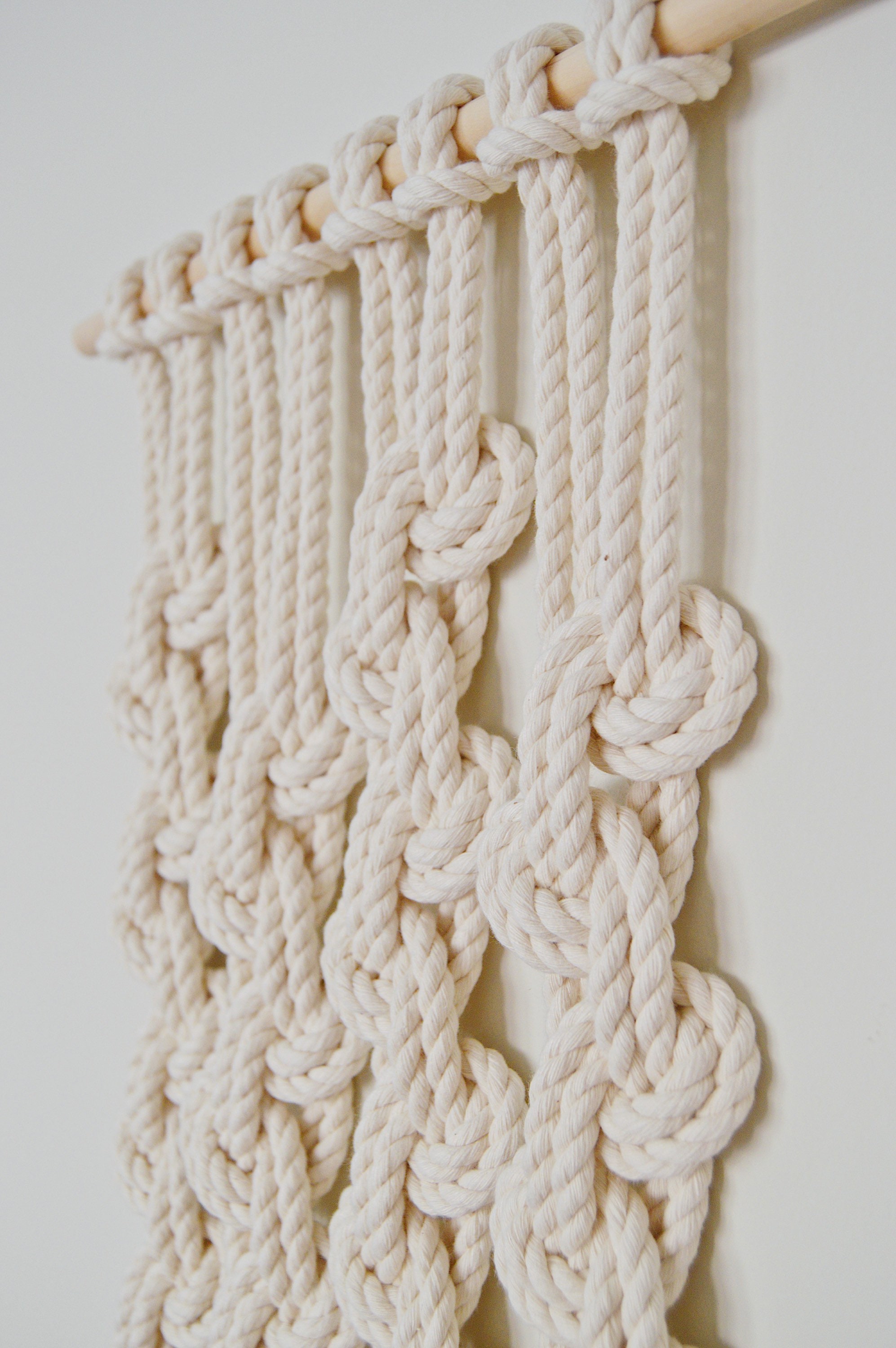 100% USA Made Natural Cotton Rope in 3/16th Inch / Natural, Unbleached ...