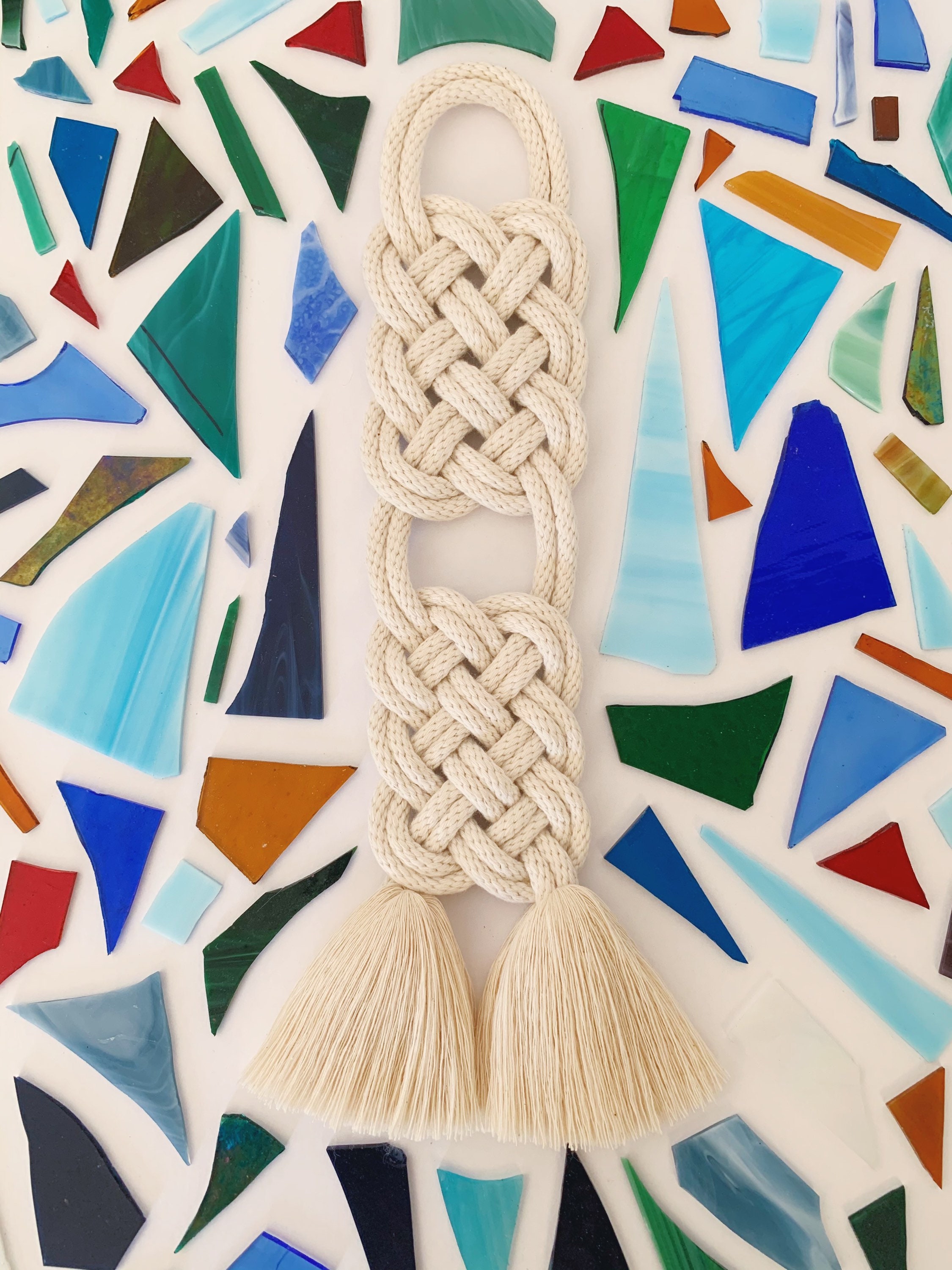 Celtic Knot Wall Charm / Fiber Art Wallhanging - Etsy