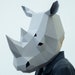 Rhino Mask Paper Craft Template Printable Rhinoceros Mask - Etsy