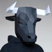 Bull Mask Papercraft Template for Halloween and Themed Parties, Instant ...