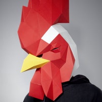Chicken Mask Printable, Hen Mask, Paper DIY for Kids and Adults. PDF ...