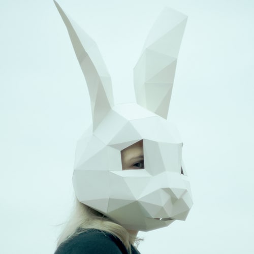 DIY Rabbit Mask Bunny Mask Paper Craft Template Printable - Etsy