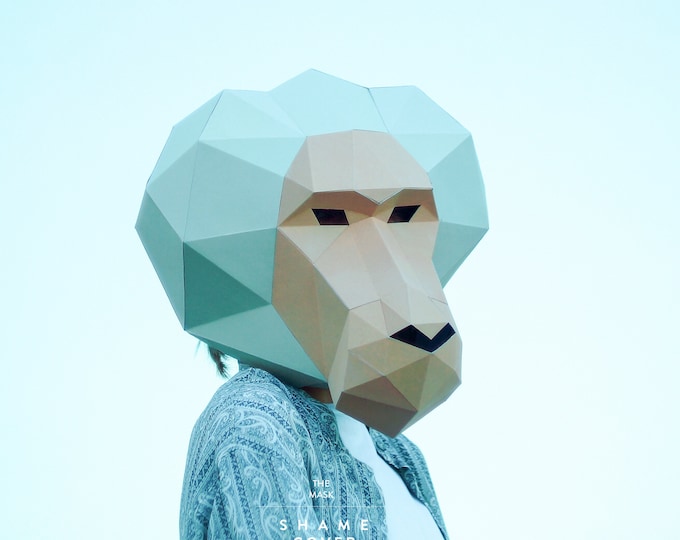 Mandrill Mask Mandrill Costume Baboon Mask Baboon Costume Primate Mask ...