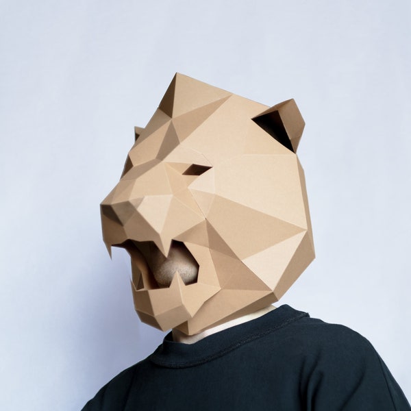 Cardboard Animal Head Template - Etsy