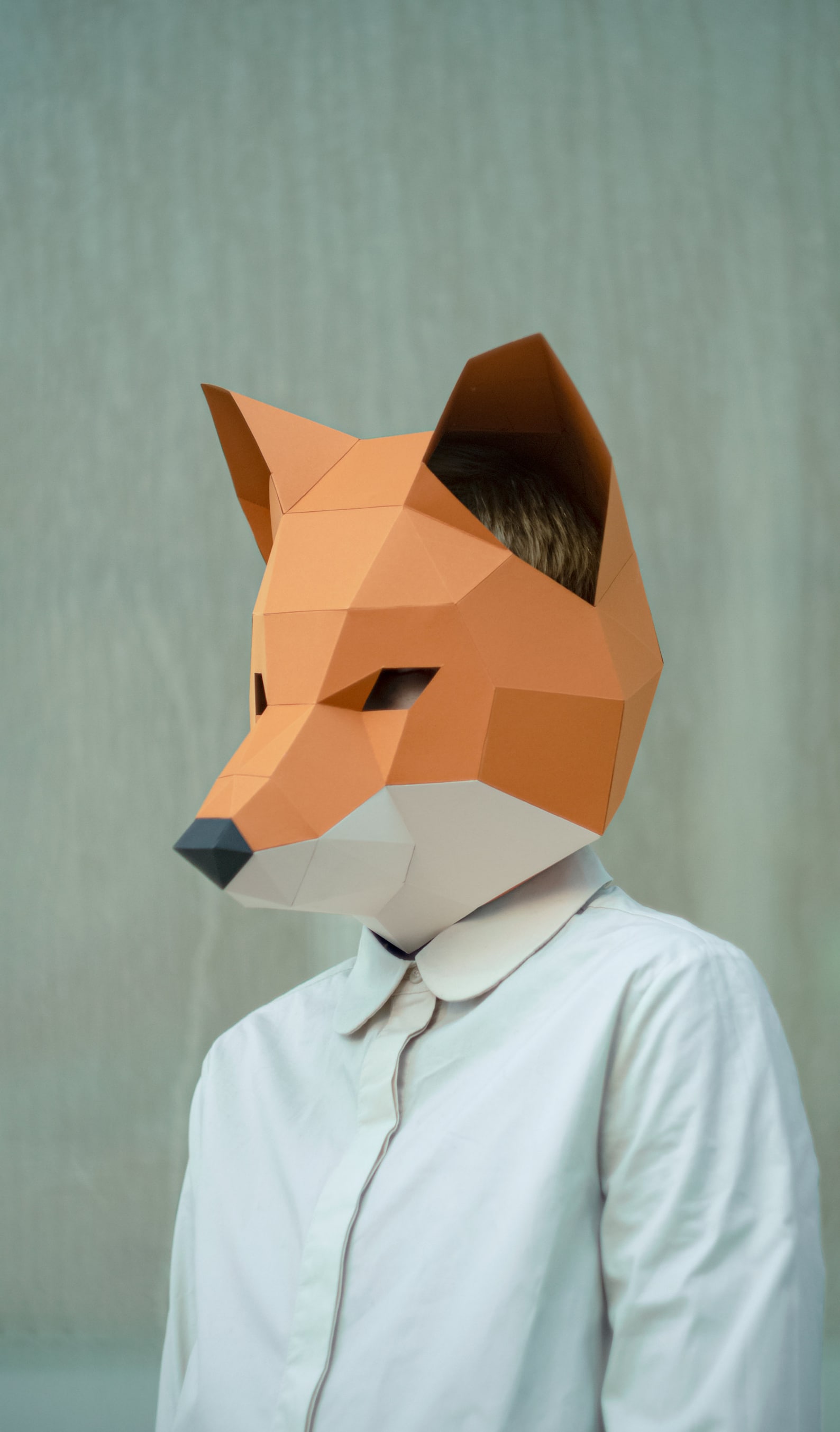 Make Fox Mask,diy Animal Head,3d Polygon Masks,instant Pdf Download ...