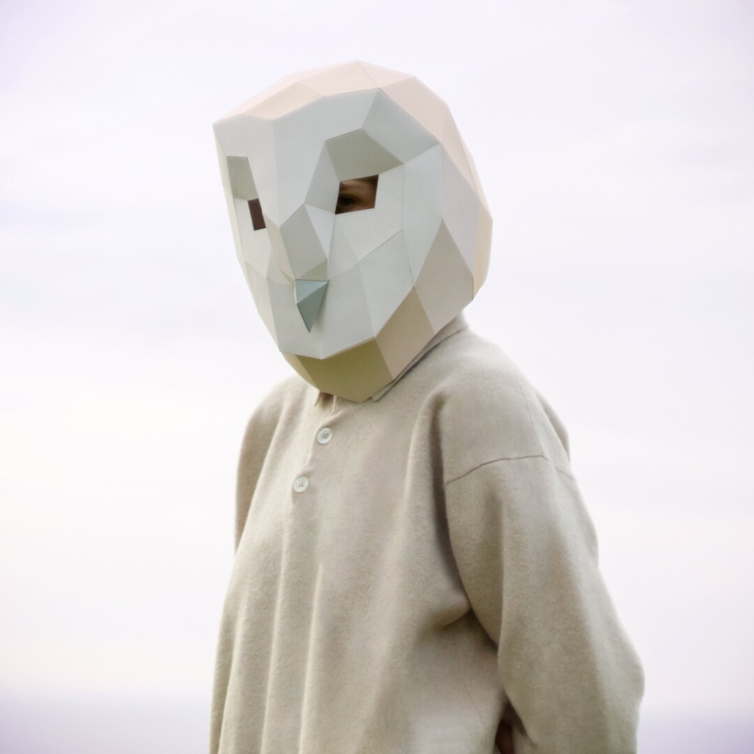 Barn Owl Mask,diy Head,instant Pdf Download,bird Mask,paper Mask ...