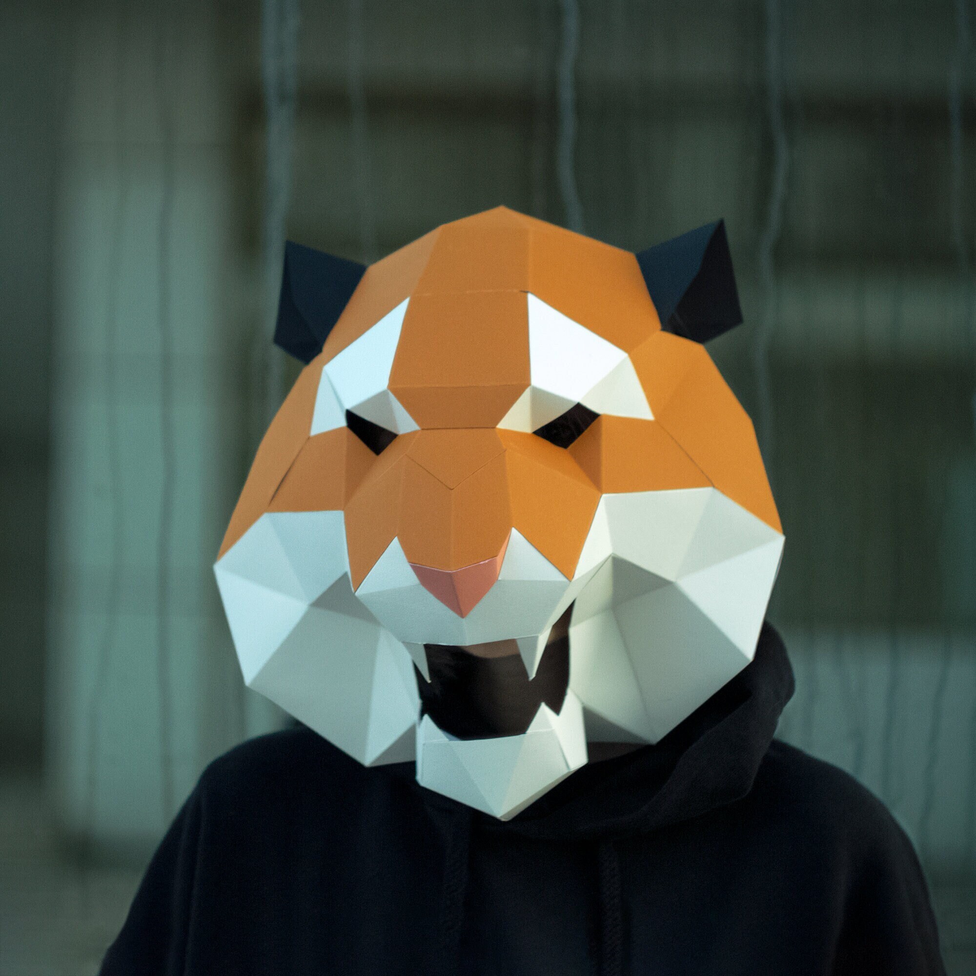 Tiger Mask Halloween Papercraft Mask Cat Mask Animal Mask Etsy UK