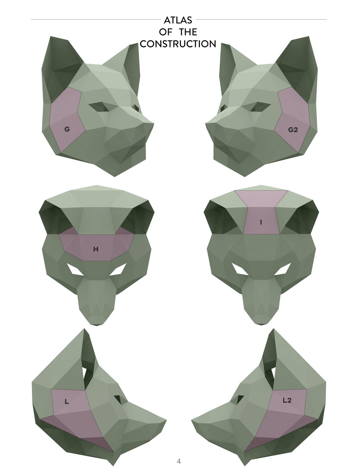 Make Fox Maskdiy Animal Head3d Polygon Masksinstant Pdf - Etsy Australia