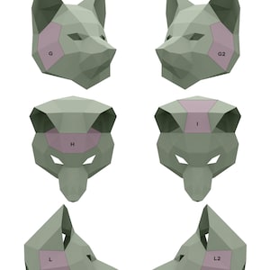 Make Fox Mask,diy Animal Head,3d Polygon Masks,instant Pdf Download ...
