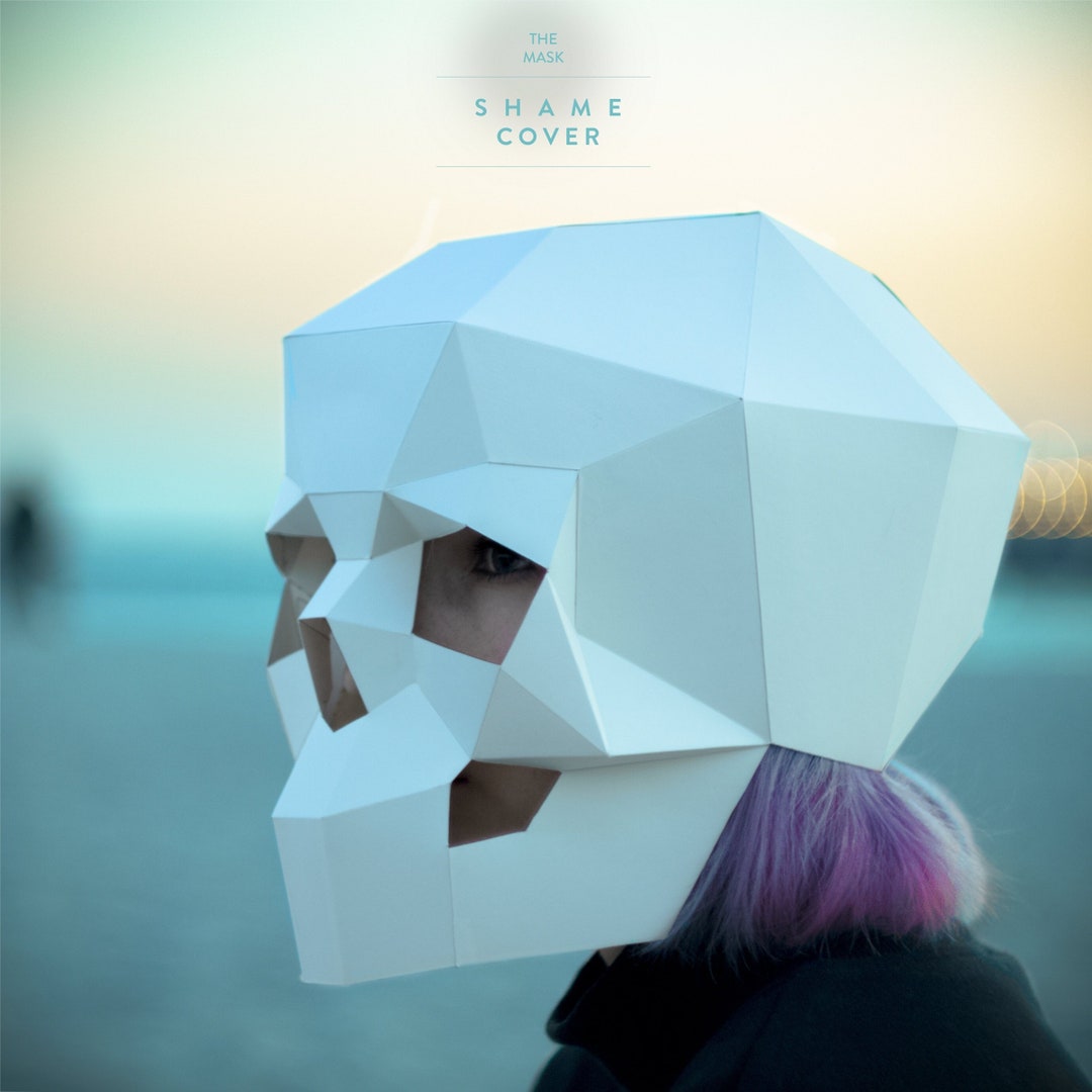 Skull Mask DIY, Papercraft Skeleton Head Printable Template for ...