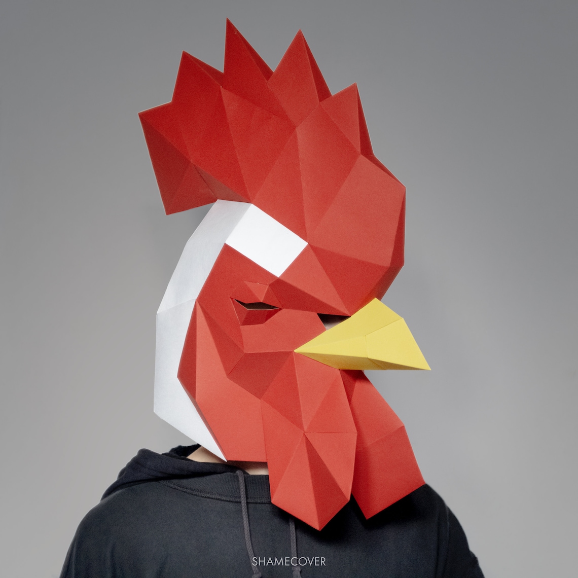 Rooster Mask DIY, Papercraft Chicken Mask Printable Template for ...
