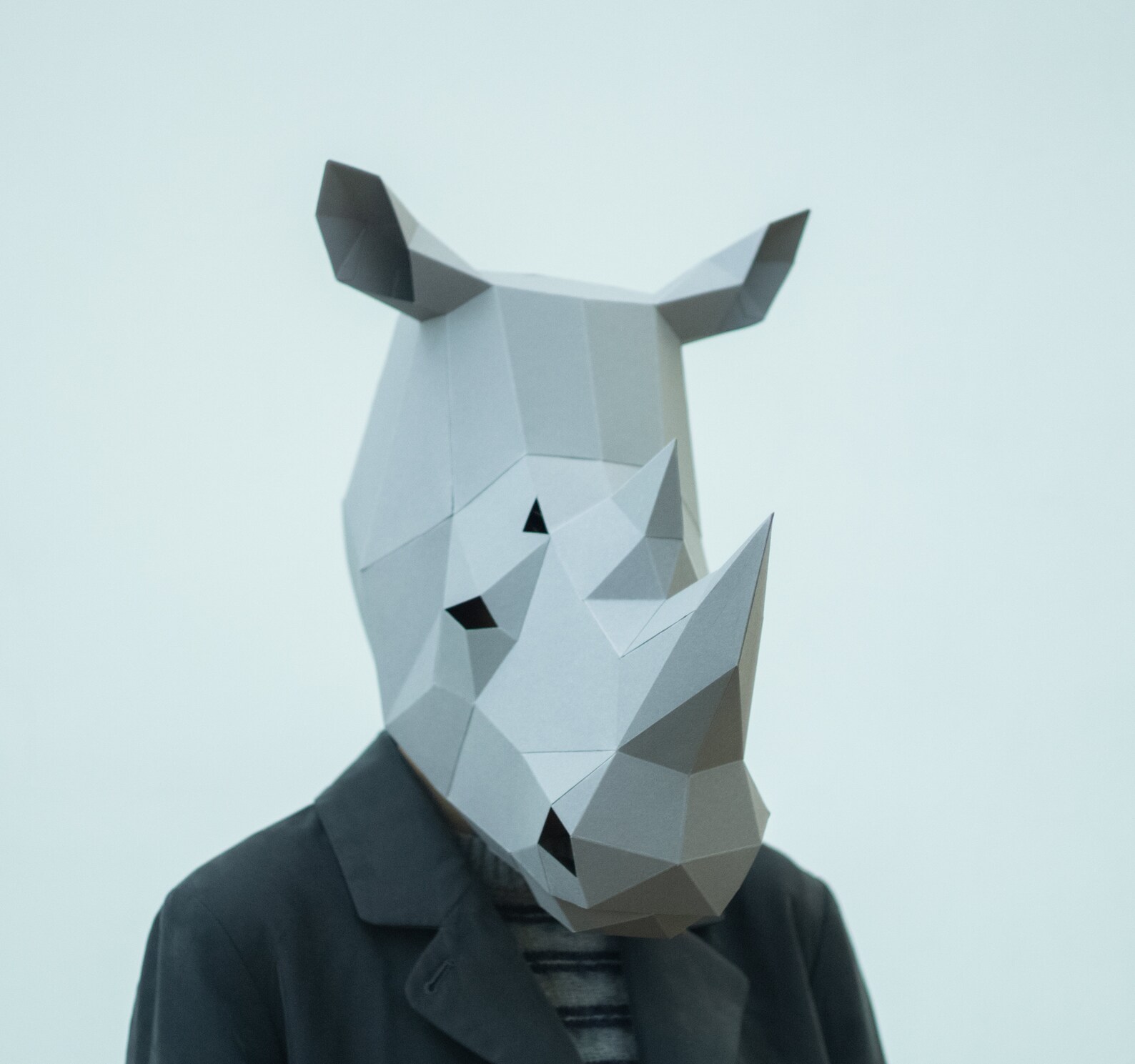 Rhino Mask, Paper Craft Template, Printable Rhinoceros, Mask, Instant ...