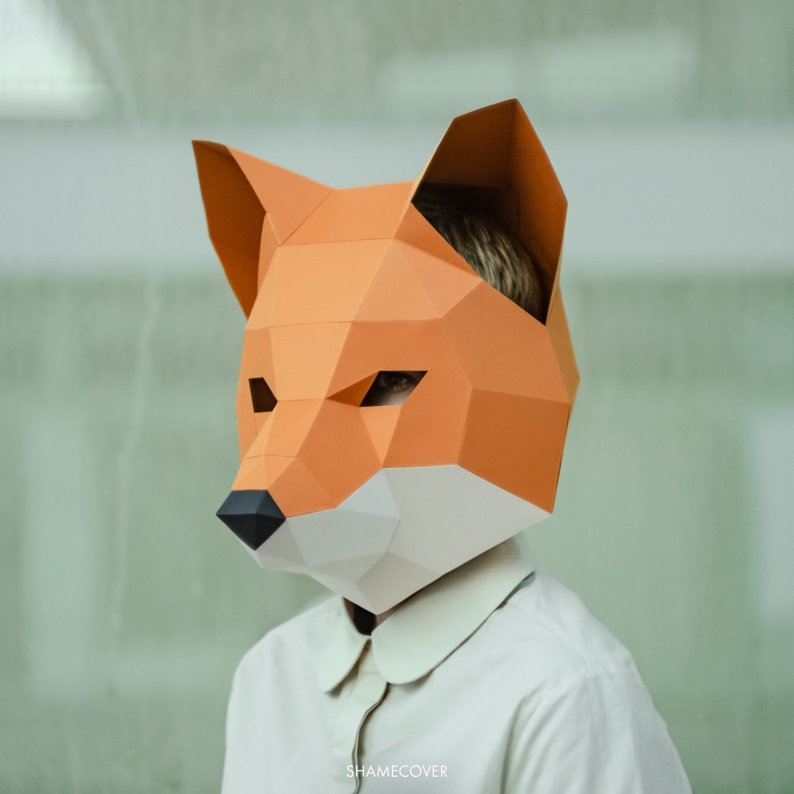 Machen Sie Fuchs Maske,DIY Tierkopf,3D Polygon Masken,Instant Pdf ...
