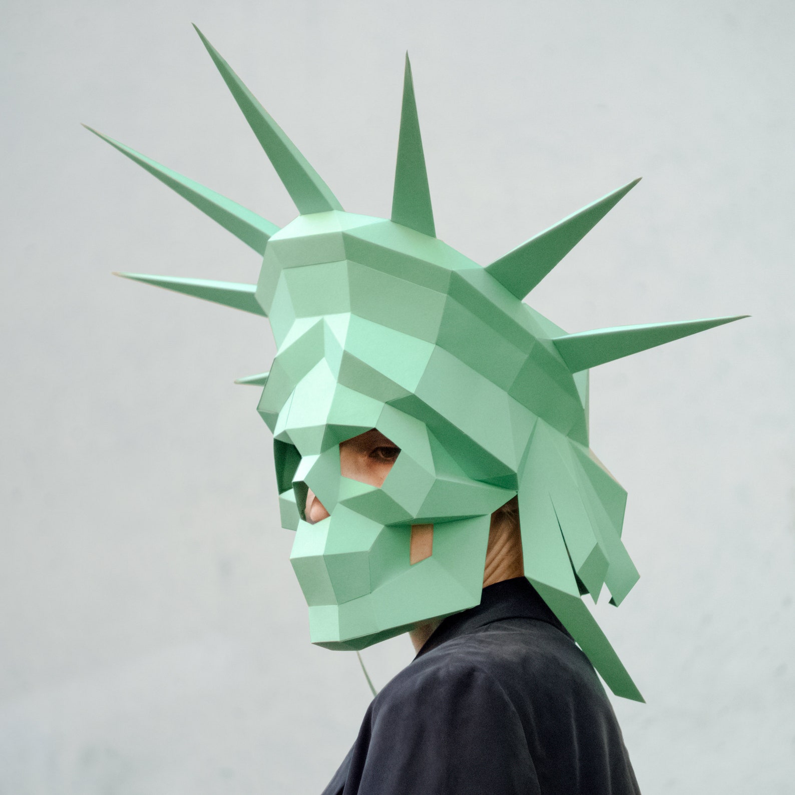 Statue of Liberty Skull Maskdiy Headinstant Pdf - Etsy