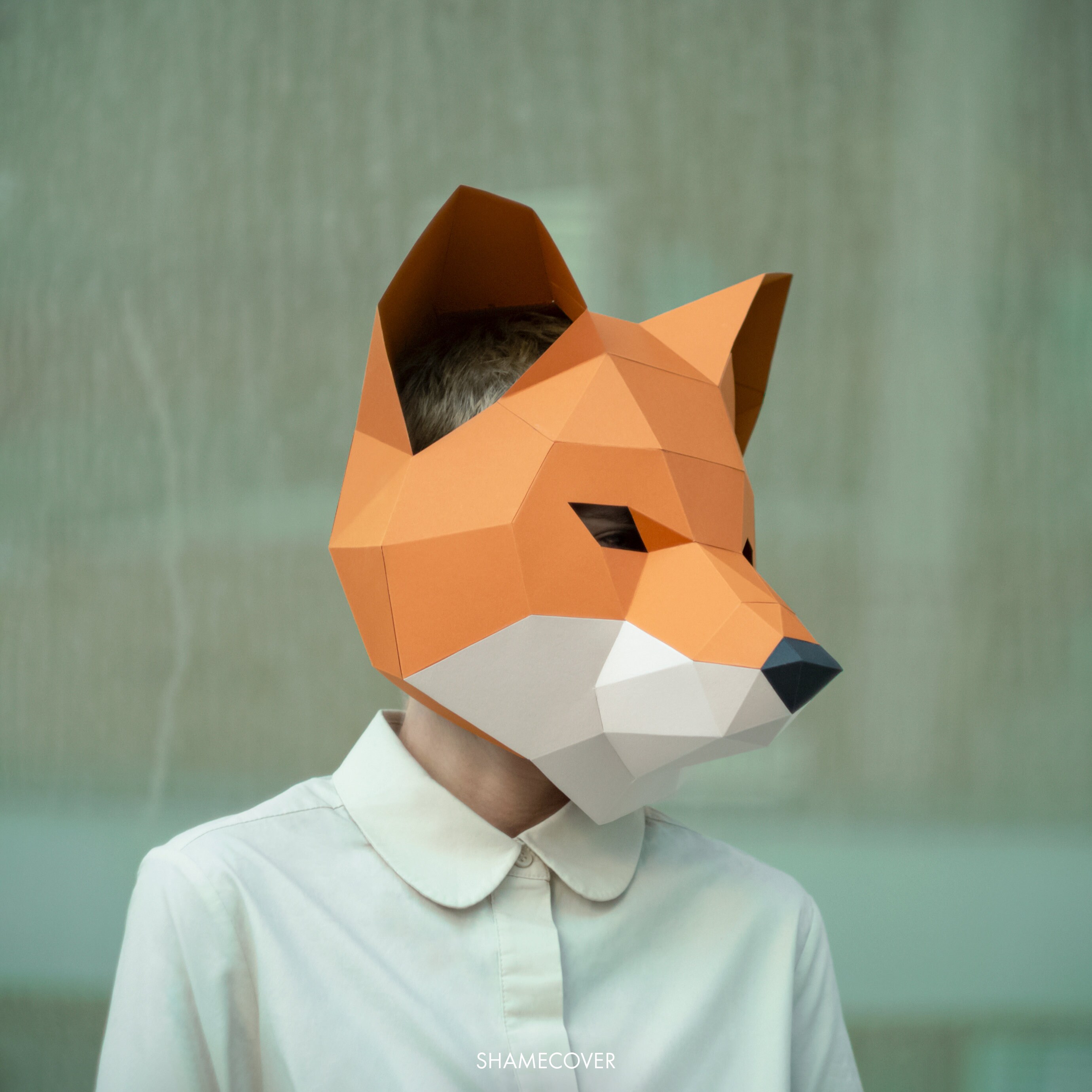 Make Fox Mask,diy Animal Head,3d Polygon Masks,instant Pdf Download ...