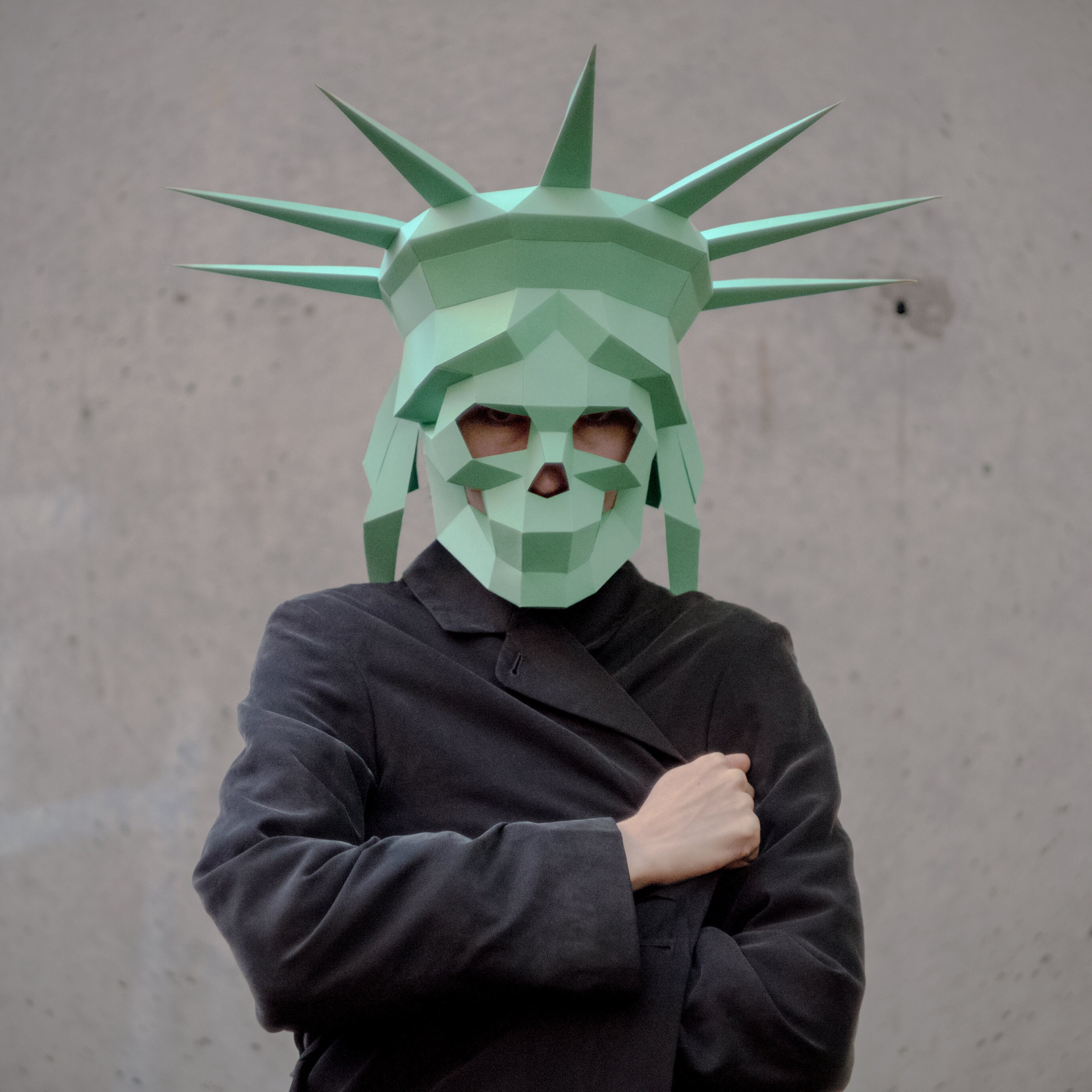 Statue of Liberty Skull Maskdiy Headinstant Pdf | Etsy