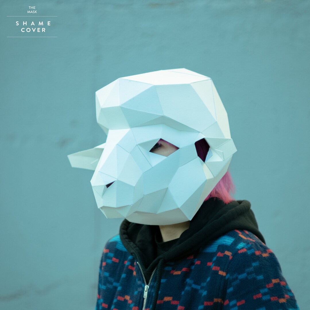 Make Sheep Mask,ovis Aries Head Mask,polygon Mask,diy Paper,pdf,face ...