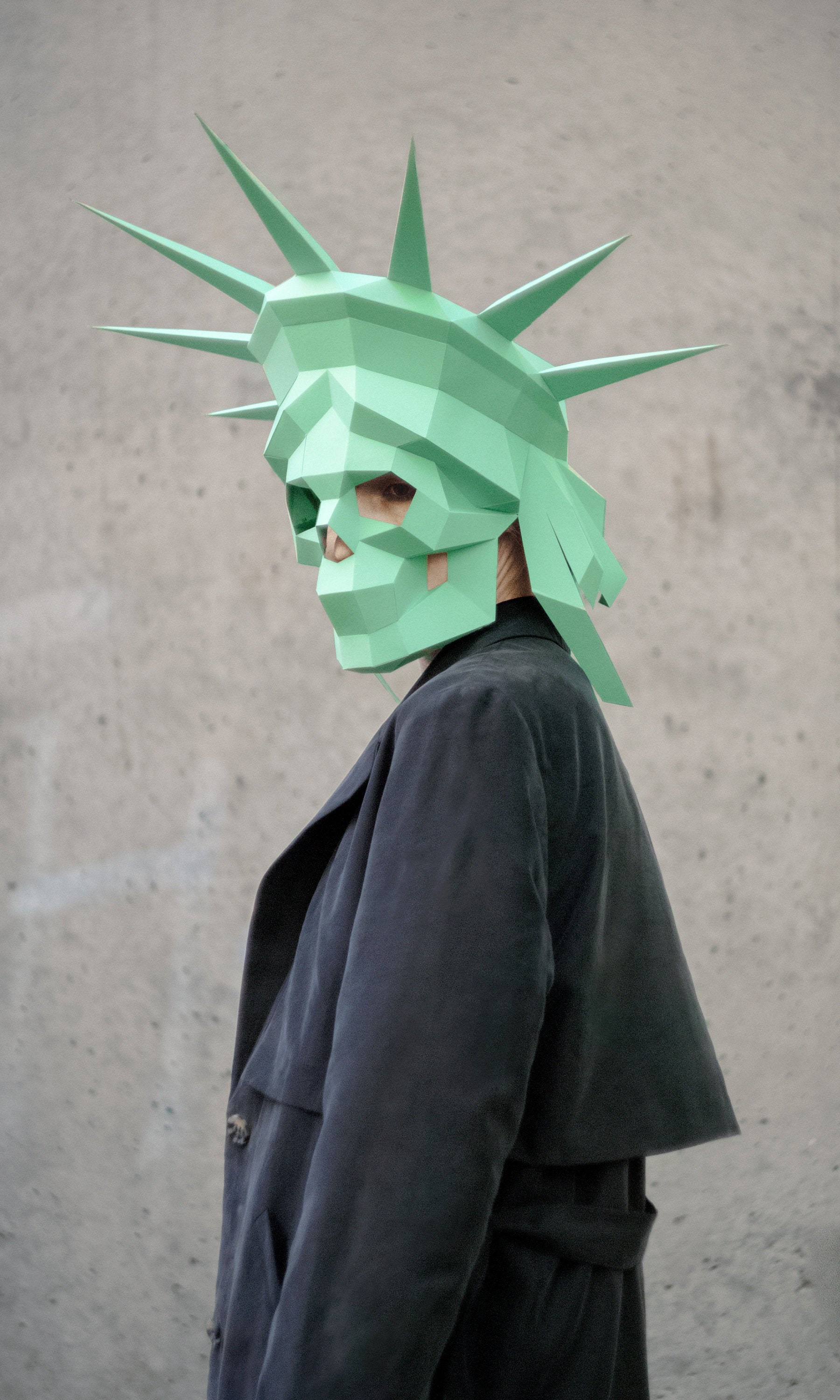 Statue of Liberty Skull Maskdiy Headinstant Pdf - Etsy