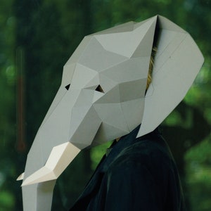 Elephant Mask, DIY Papercraft Template, Halloween Costume Accessory ...