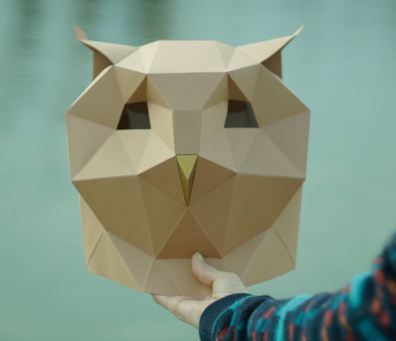 Owl Mask,diy Head,instant Pdf Download,bird Mask,paper Mask,printable ...