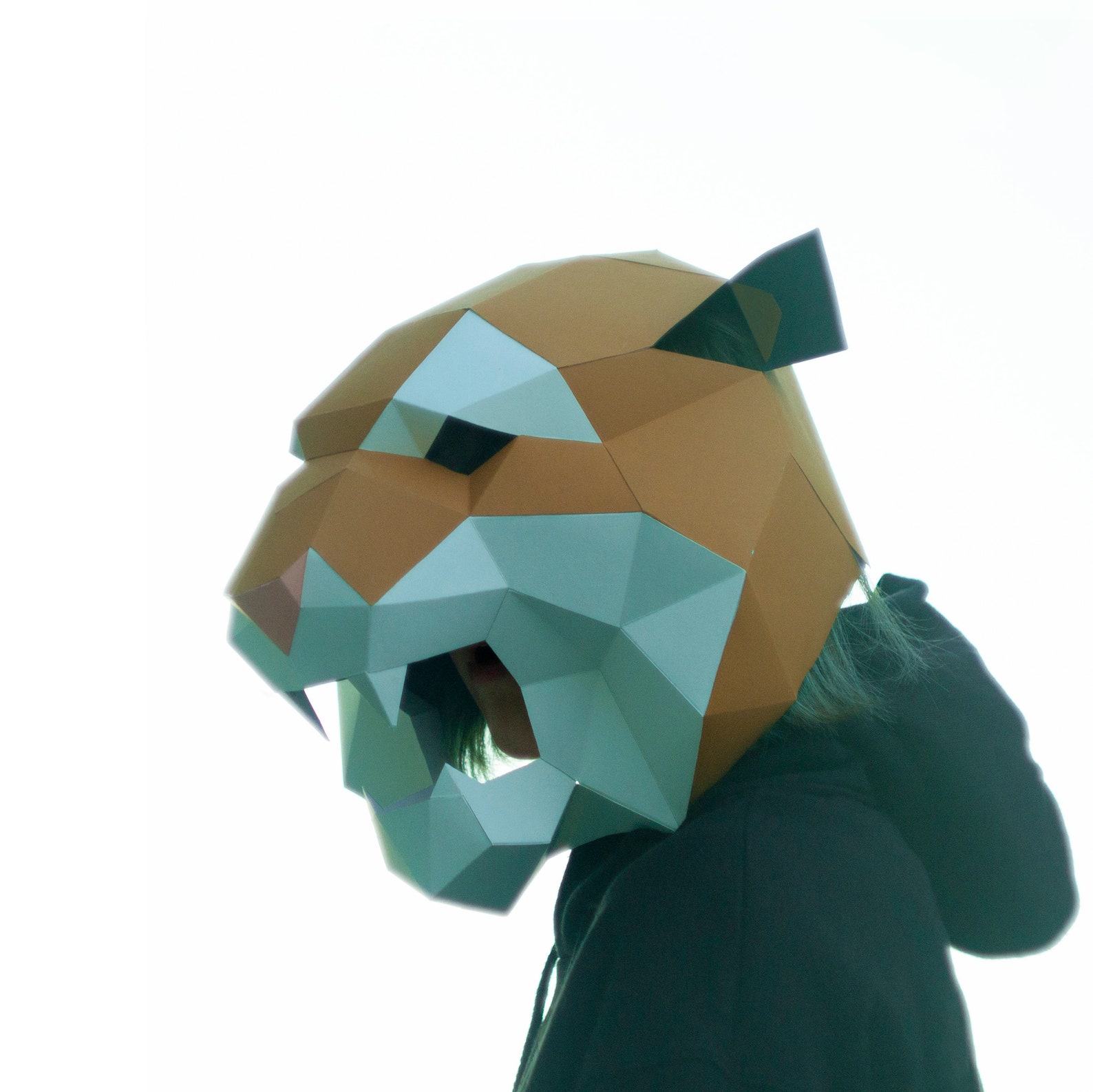 Tiger Mask Halloween Papercraft Mask Cat Mask Animal Mask - Etsy