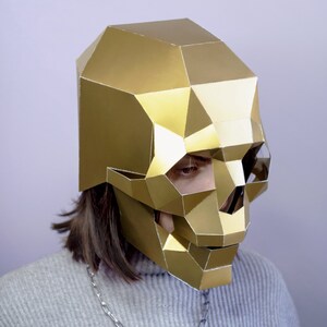 Máscara de Calavera DIY, Plantilla imprimible Papercraft para crear un ...