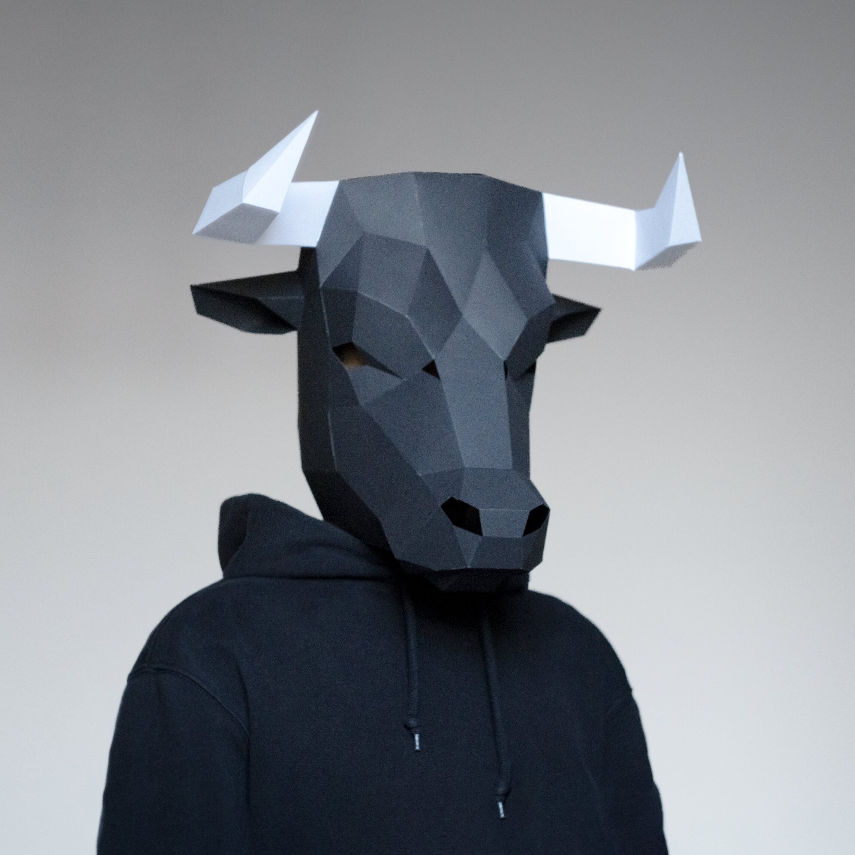 Modello per creare maschera da toro con la carta per Halloween e feste ...