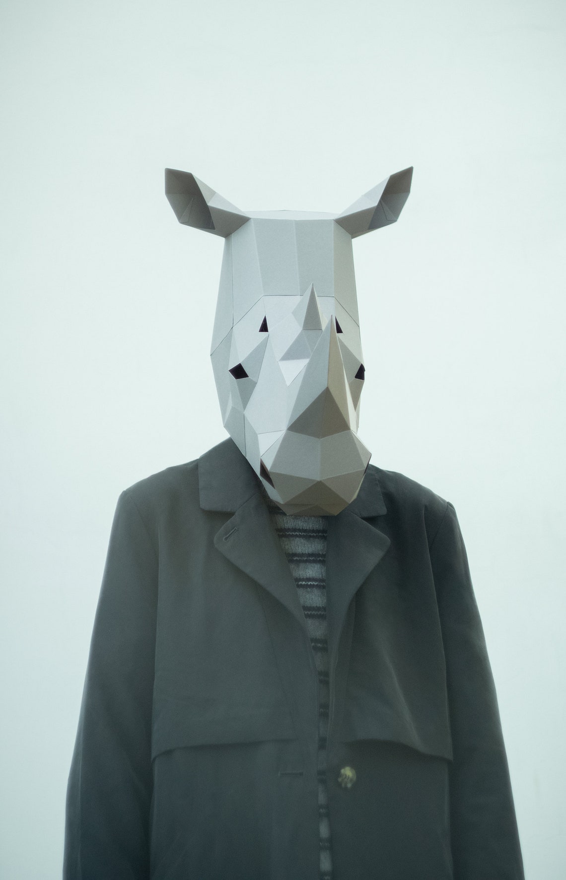 Rhino Mask Paper Craft Template Printable Rhinoceros Mask - Etsy