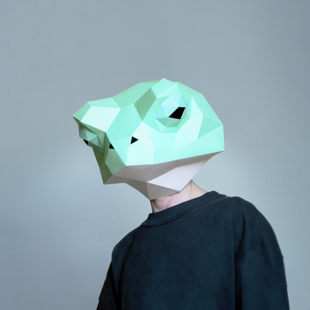 Frog Mask,papercraft DIY Animal Head,printable Template,halloween ...