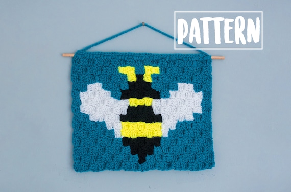 BEE C2C Wall Hanging Crochet Pattern / Corner to Corner | Etsy