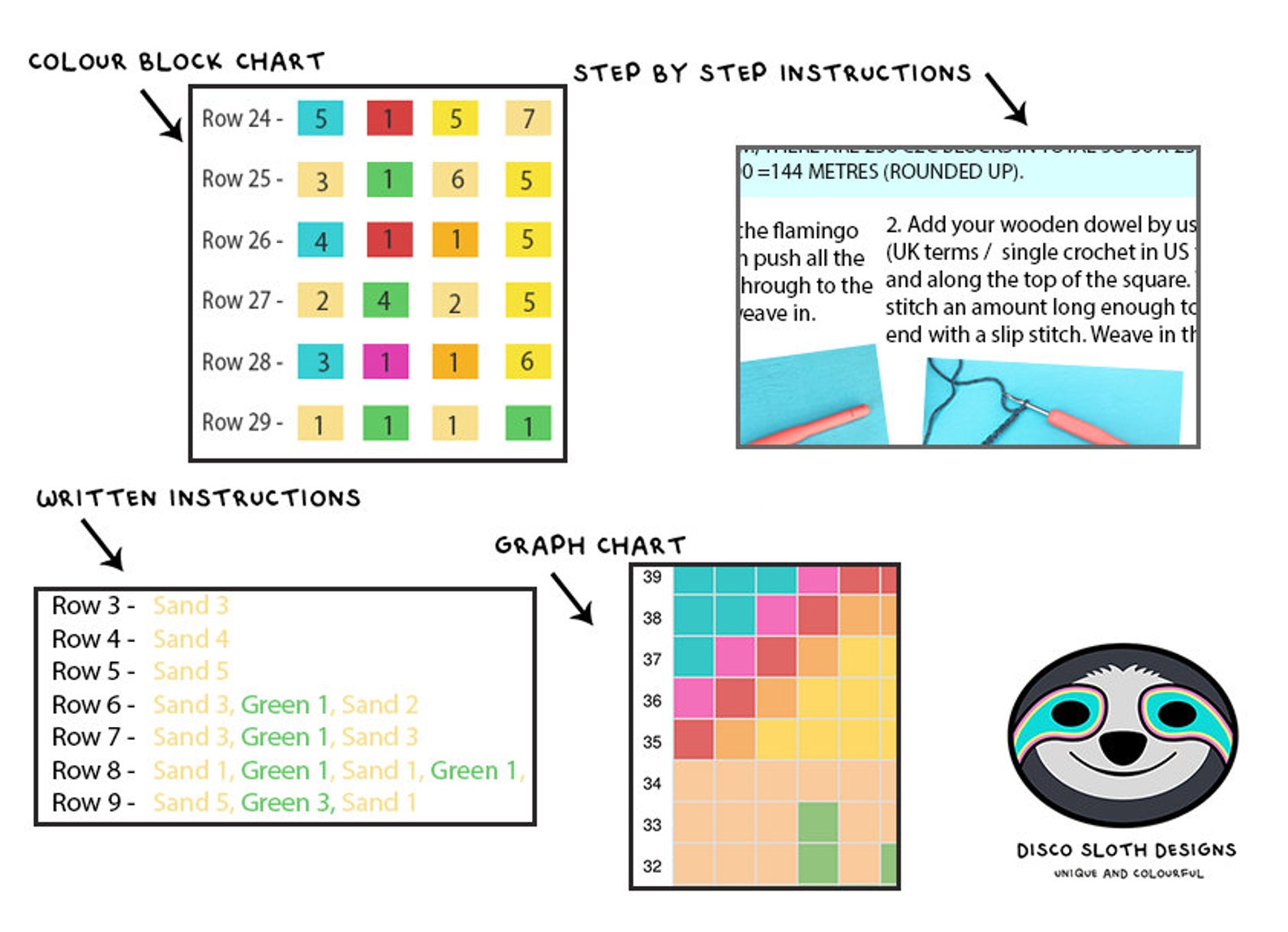 CROCHET Pattern: DESERT SUNSET C2C Wall Hanging / Corner to Corner ...