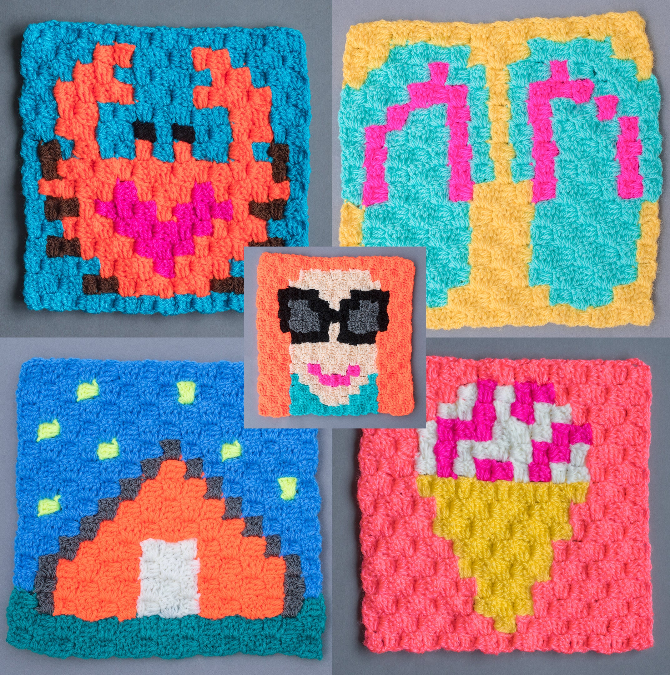 CROCHET BLANKET PATTERN C2C / Digital Download / Throw Blanket / Summer ...