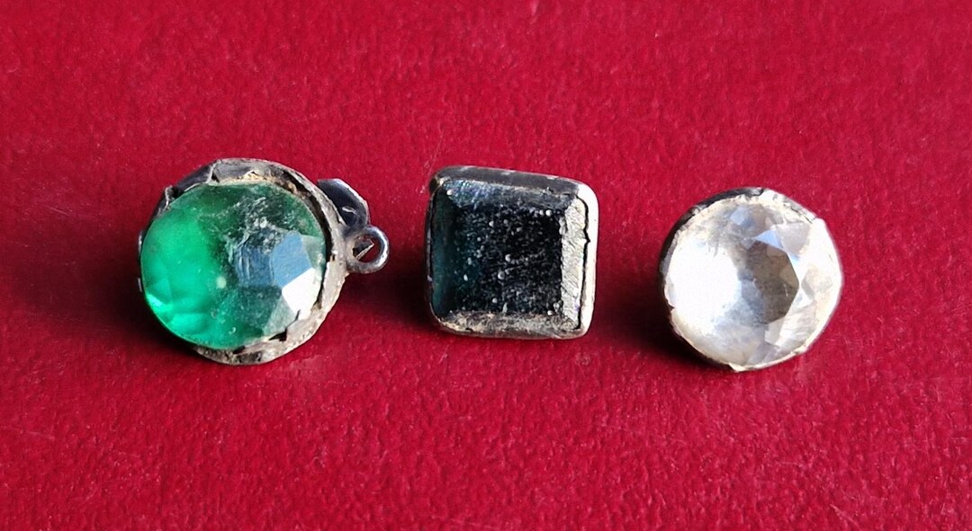 Authentic 14th Century Style Buttons: Sterling Silver & Crystal Knights ...