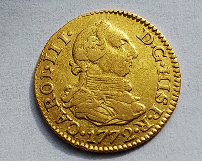 Rare Beautiful Authentic Shipwreck Gold Doubloon of 1/2 Shield Charles ...