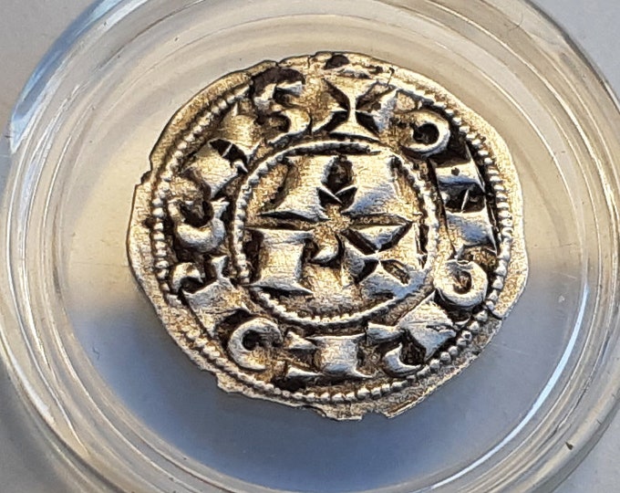 Bearn Authentic Beautiful Silver Obolus Hugo II Ancient Medieval ...