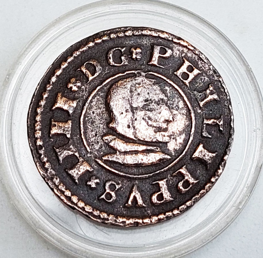 Authentic Rare Bronze Coin Philip IIII From Spanish Shipwreck Pirate ...