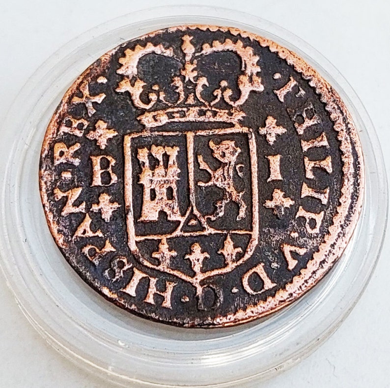 Rare Beautiful Coin Copper Shipwreck Spanish Pirate Treasure - 1718 - Etsy