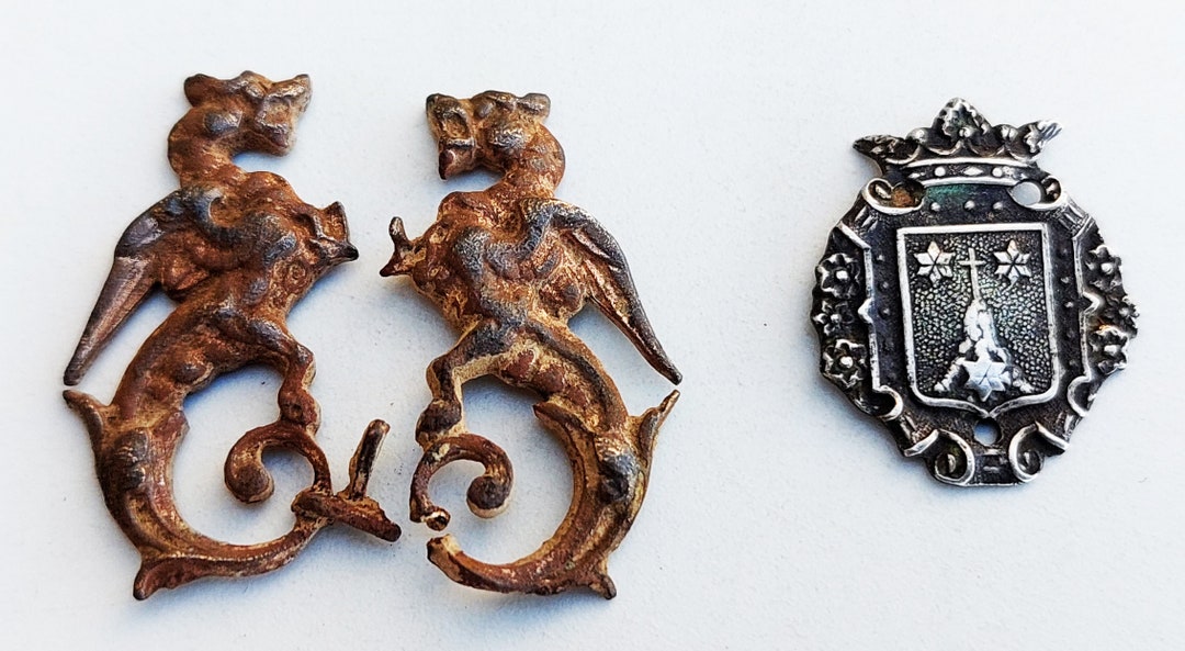 Beautiful and Rare Set of 2 Military Badges - 19th Century - Historical ...