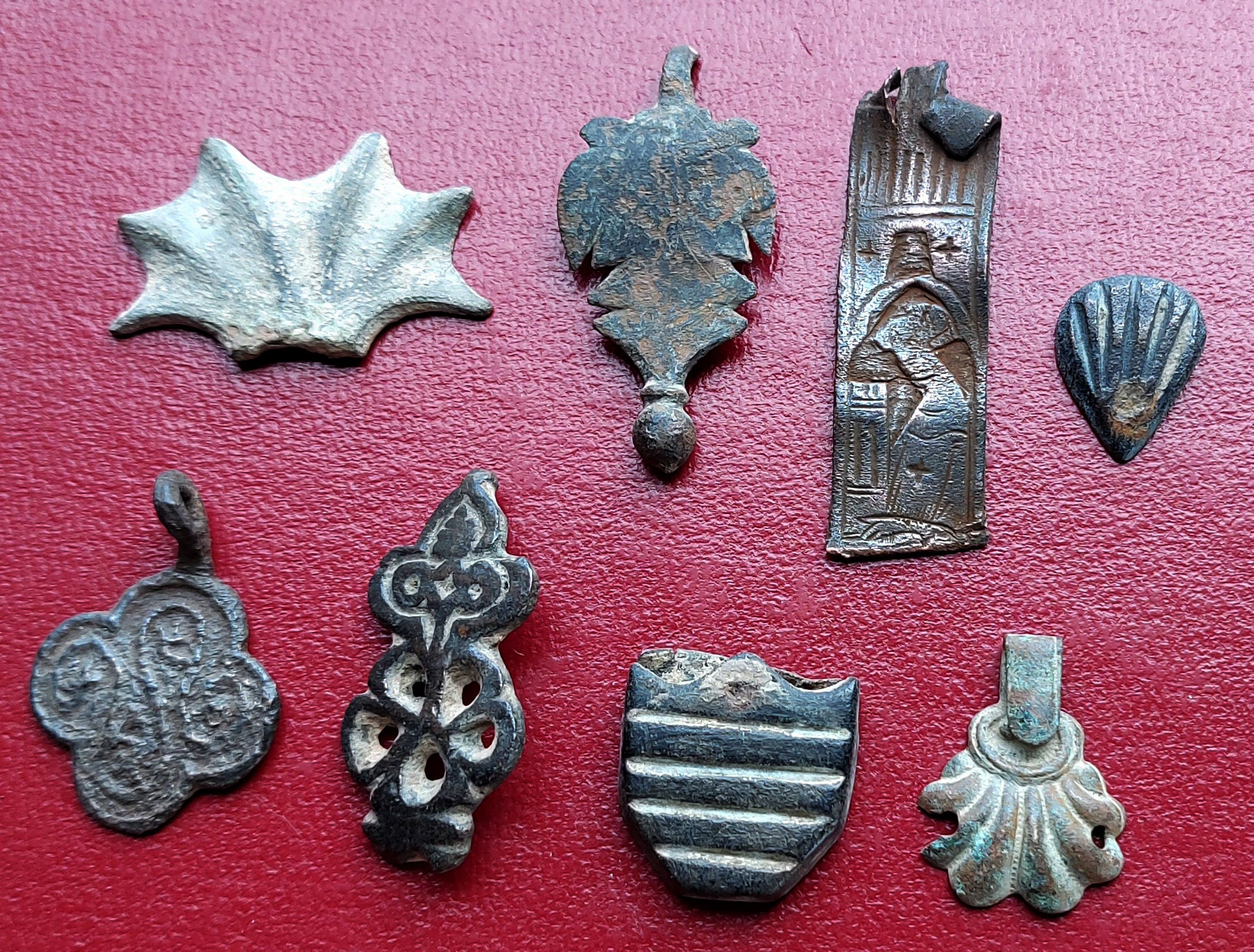Authentic Lot of Beautiful Artifacts, Ancient Medieval Bronze Ornaments ...