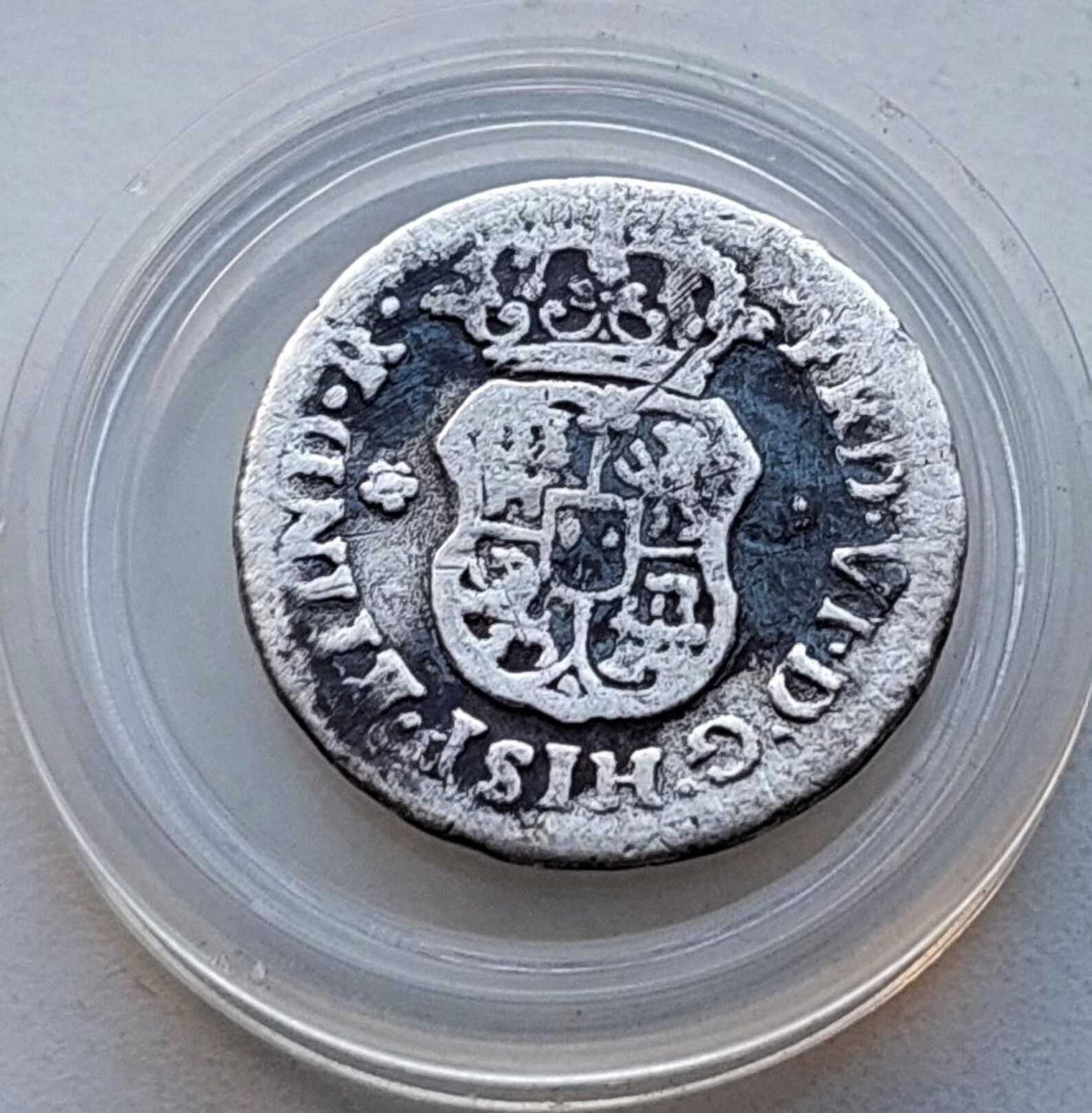 1718 Mexico Silver 1/2 Real Genuine Antique Spanish Colonial Pirate ...